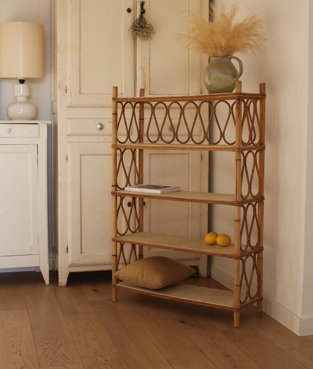 Bibliothèque rotin vintage "Albertine" – Citron12 - Boutique de Meubles ...